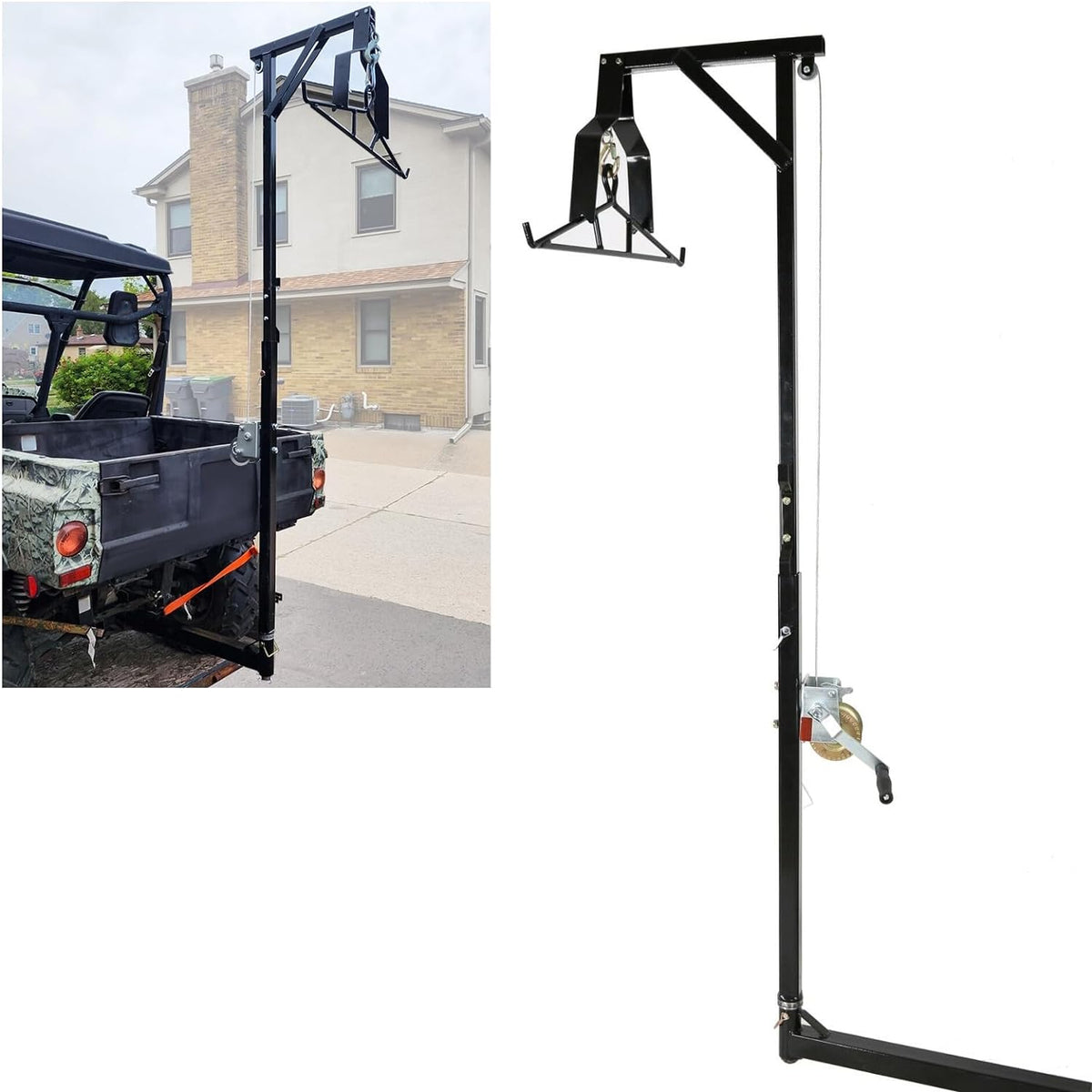 Kojem Truck 2" Hitch Game Hoist 600LB Big Game Hunting Deer Hoist Winc ...