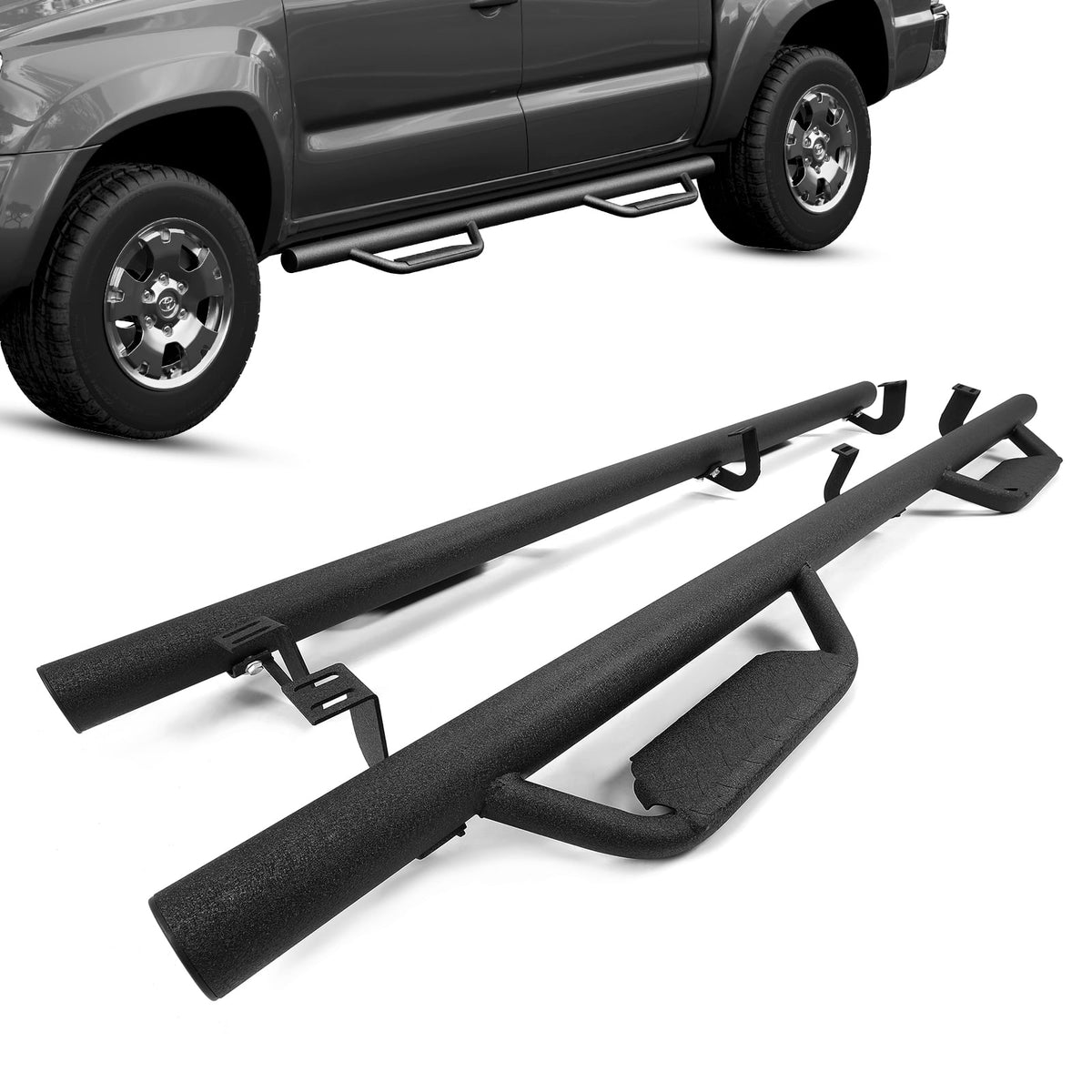 Kojem Side Steps Nerf Bars for 2005-2023 Toyota Tacoma Double/Crew Cab ...