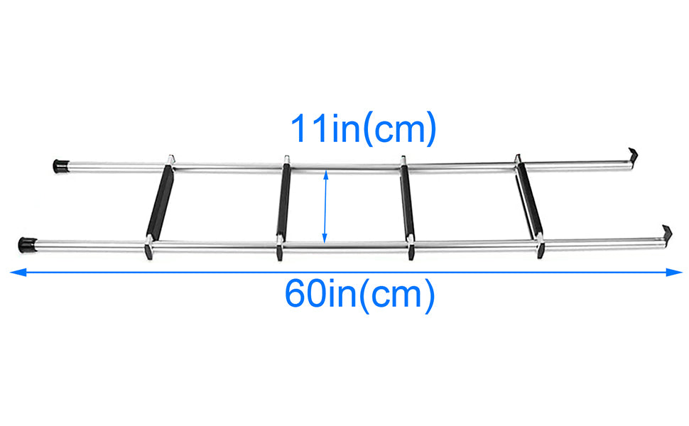 Kojem 60 Bunk Ladder with Hook & Rubber Foot Pads - 4 Step RV Bunk Lad ...